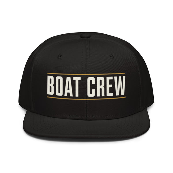 Boat Crew Wordmark Snapback Hat | Coastal Boating Cap – Boat Crew™